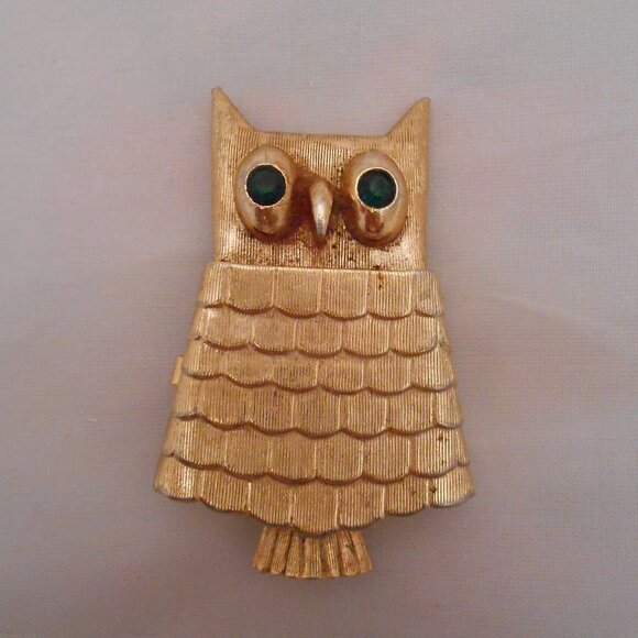 Avon | Jewelry | Vintage Avon Owl Perfume Pin Perfume Locket 96s Gold ...